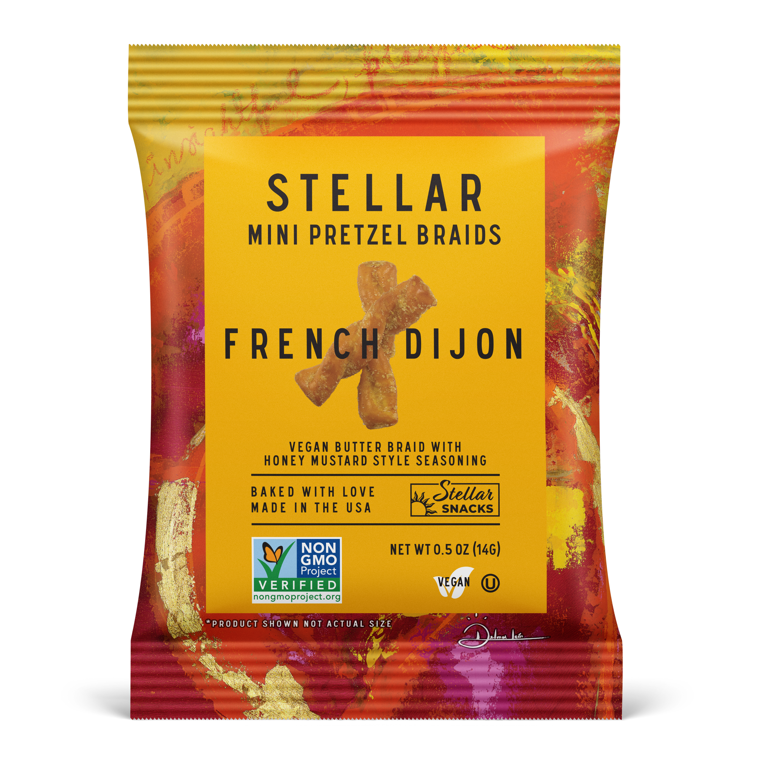 Stellar Pretzel Braids French Dijon 0.5oz 70-Pack – Stellar Snacks